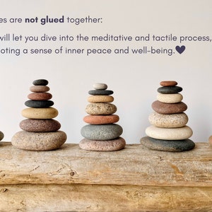 Mindfulness Gift Set, Stacking Stone Cairns, Aesthetic Room Decor Boho ...