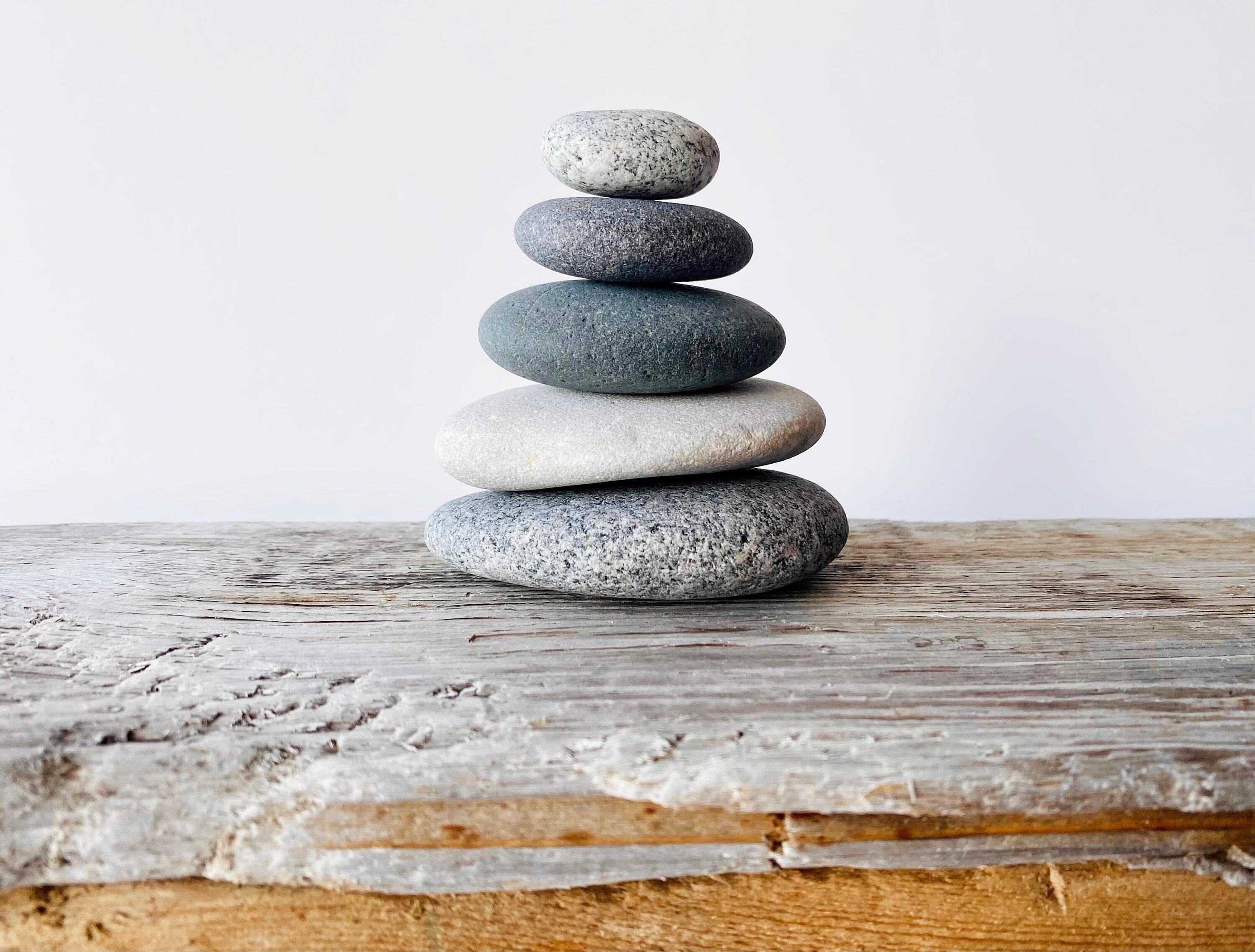 Boho Shelf Decor for Bathroom Stacking Stones Balancing - Etsy