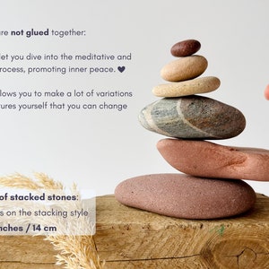 Japandi Art Cairn, Zen Rock Stack, Meditative Gifts, Calming Activities ...