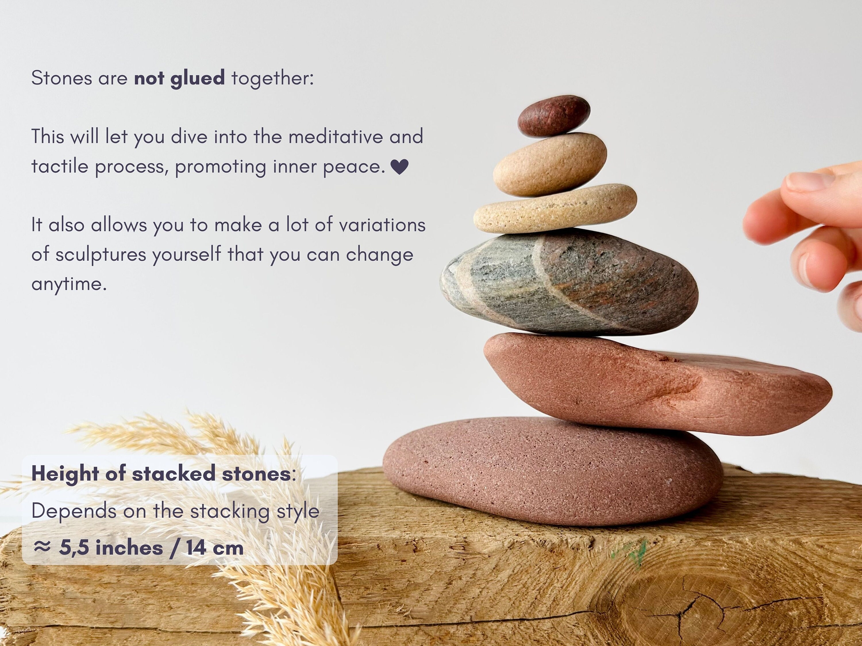 Japandi Art Cairn, Zen Rock Stack, Meditative Gifts, Calming Activities ...