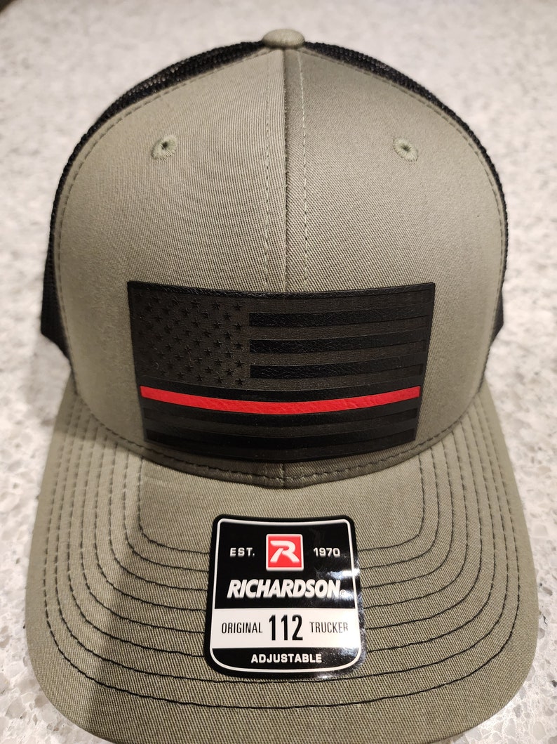 Firefighter Red Line USA Flag Hats - Etsy