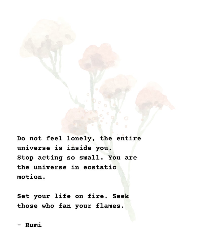 Rumi - Fan Your Flames Poster - Etsy