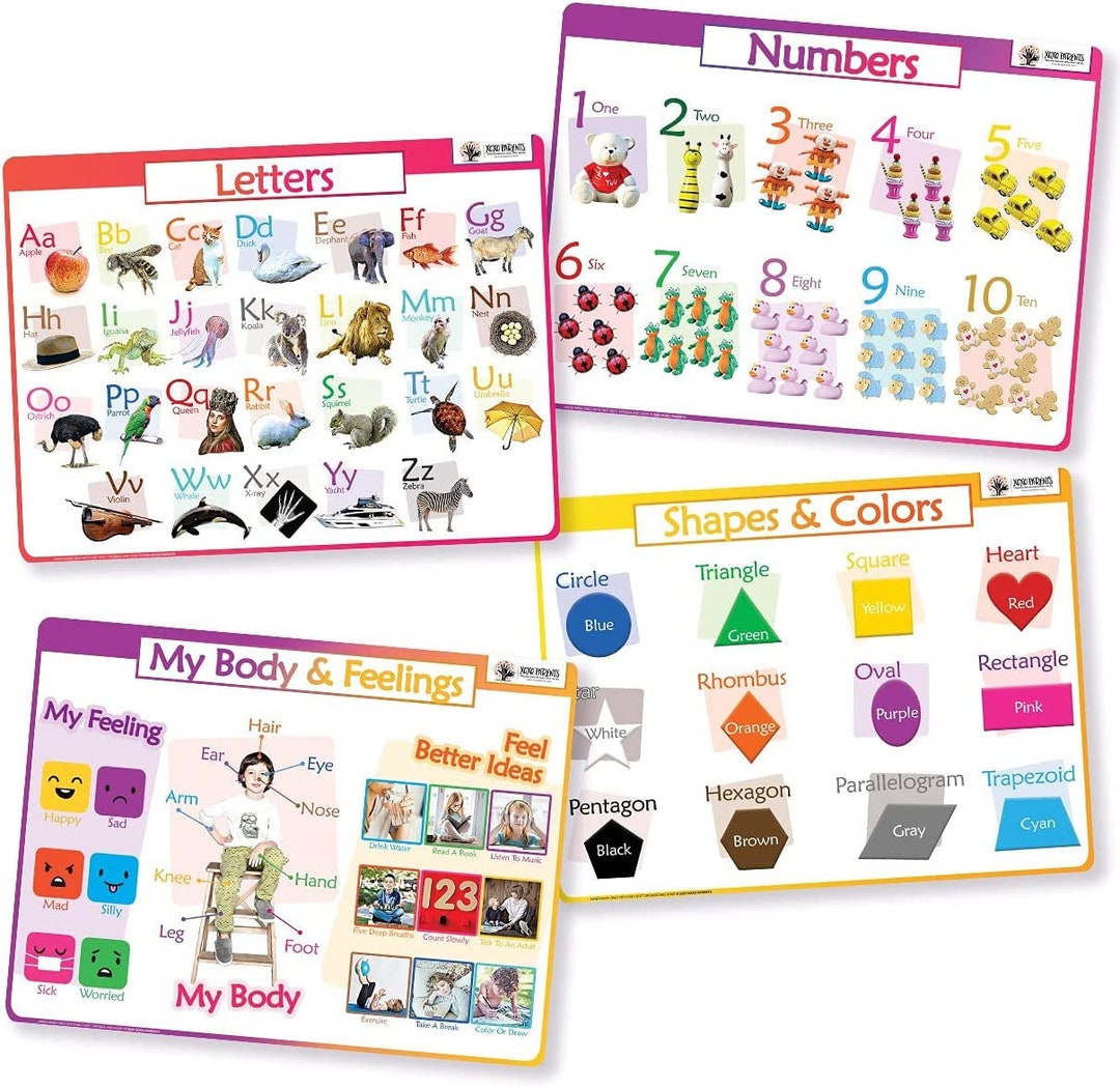 Kids Placemat Alphabet Kids Placemats for Dining Table, Making Meal ...