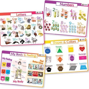 Kids Placemat Alphabet Kids Placemats for Dining Table, Making Meal ...