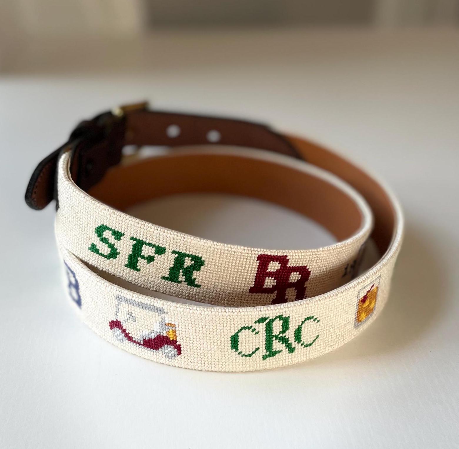 Custom Needlepoint "life" Belt - Etsy