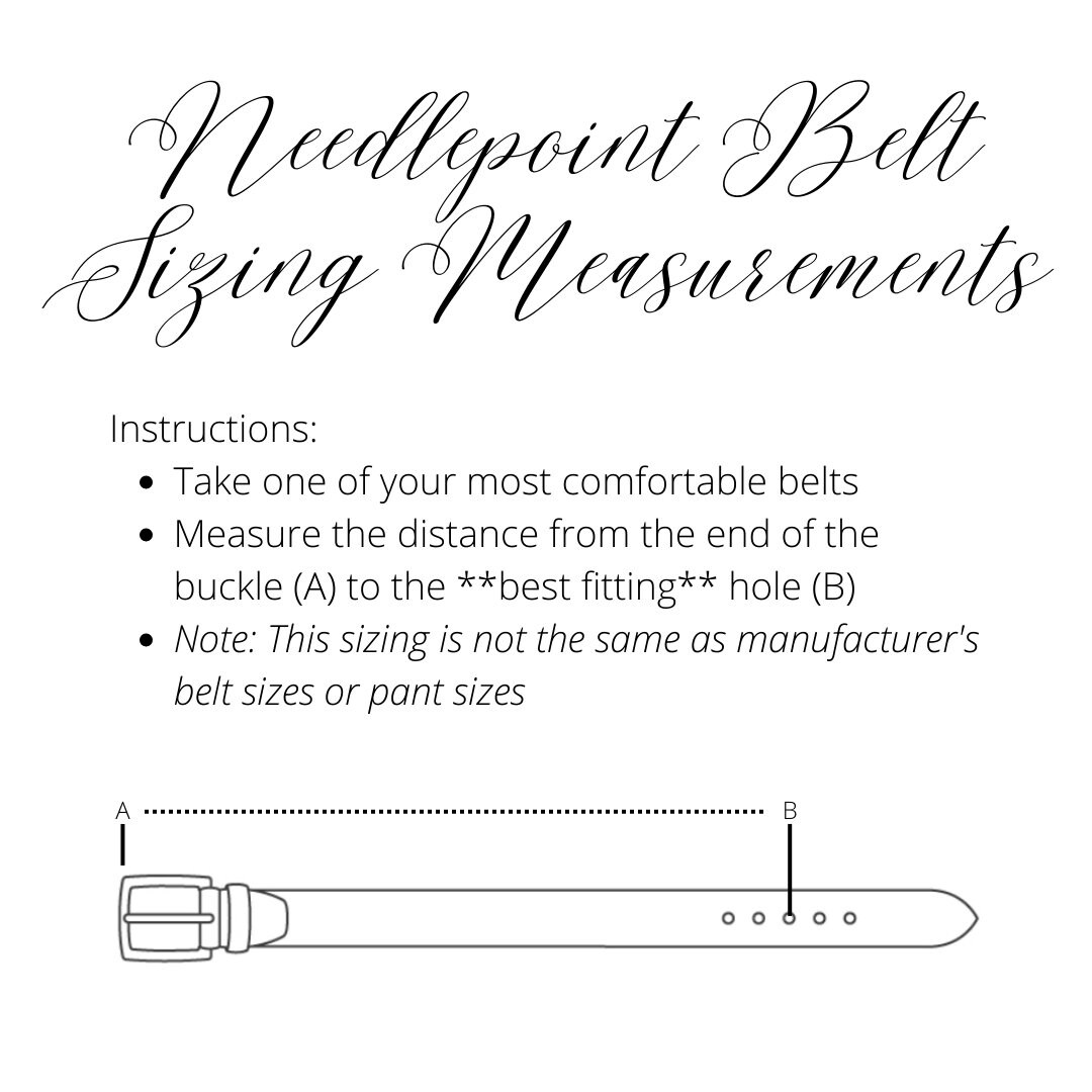 Custom Needlepoint "life" Belt - Etsy