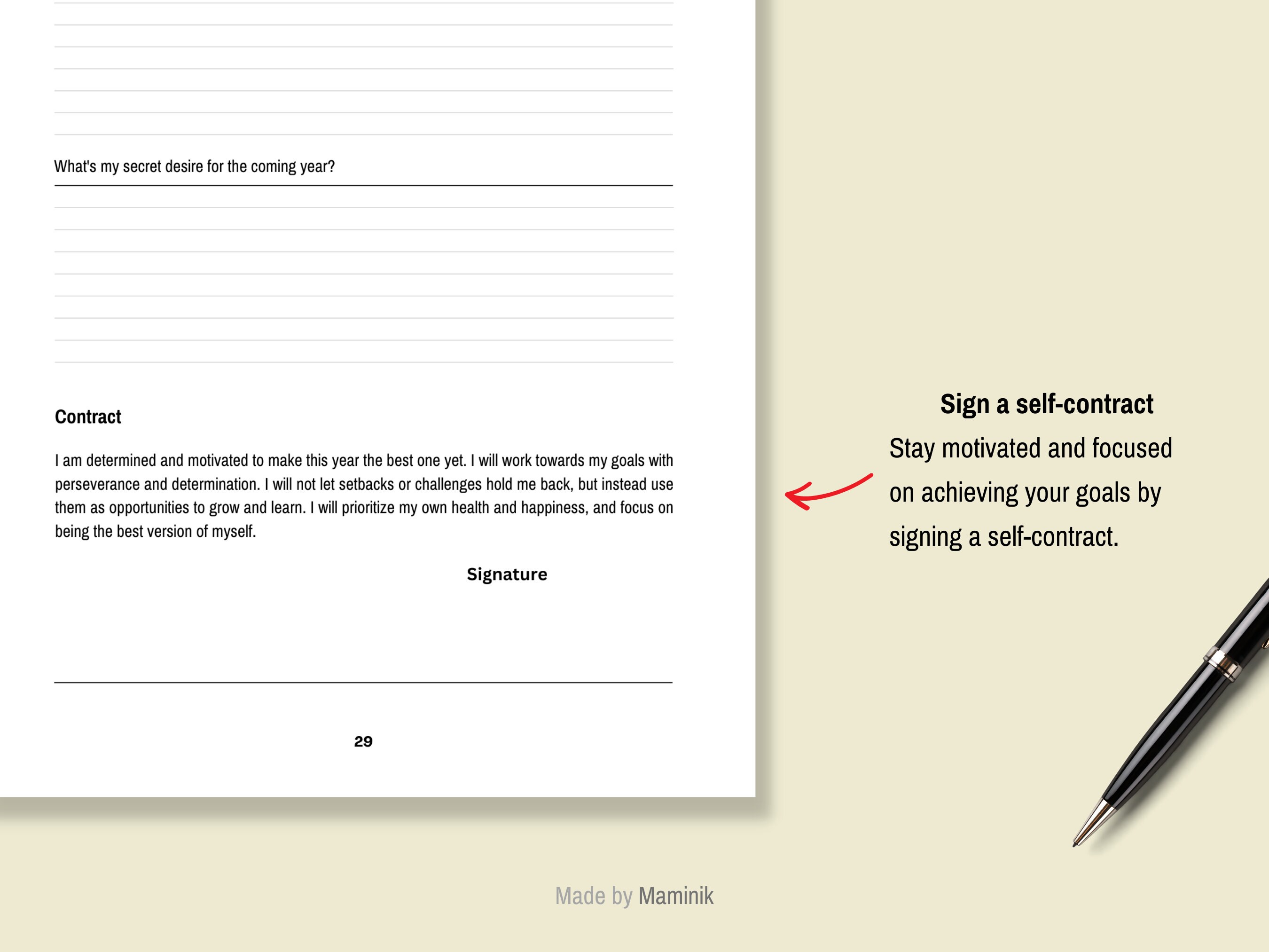 Year Review Workbook, Self-reflection Goal Setting, PDF, A4/a5/letter ...