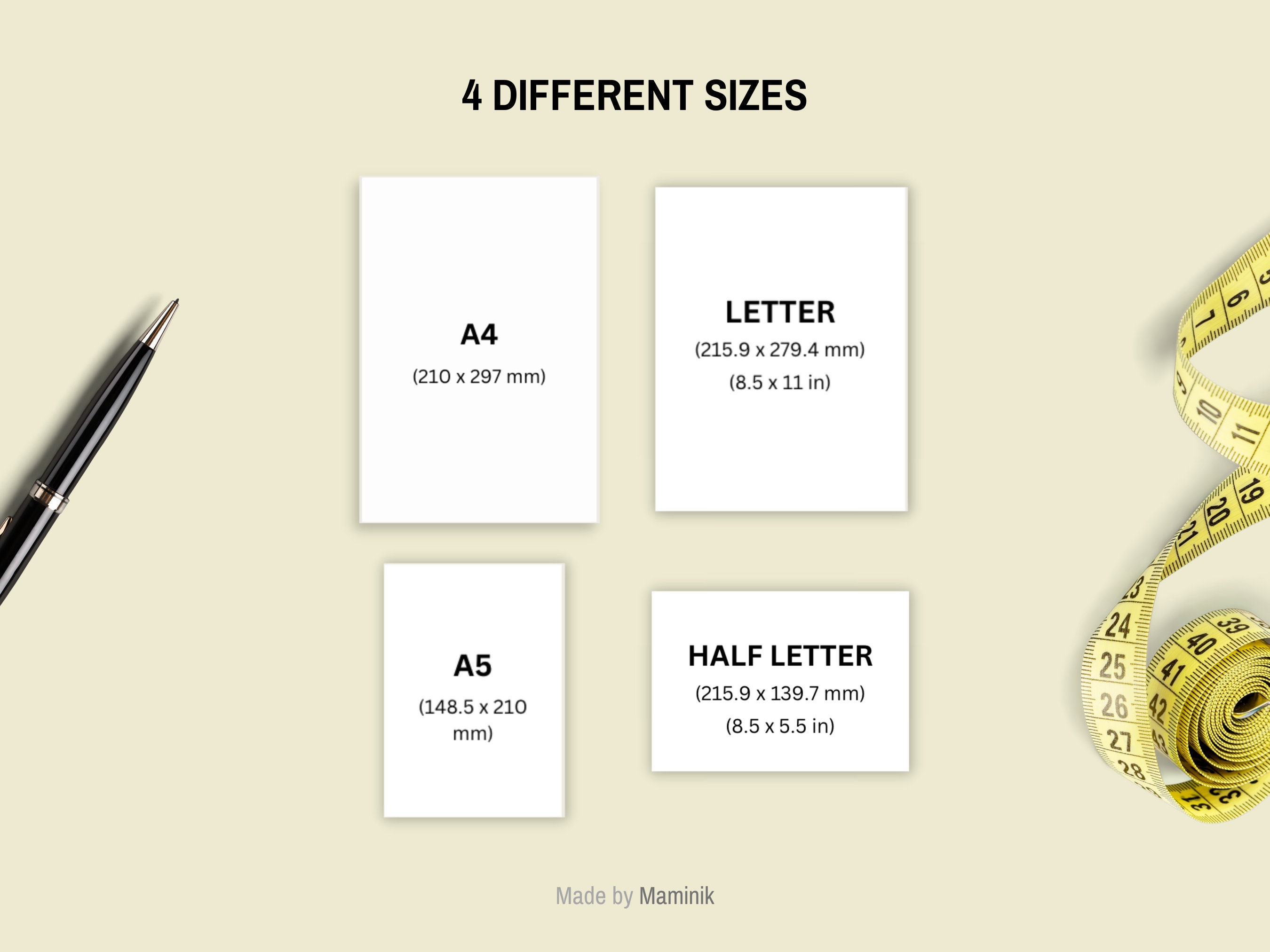 Year Review Workbook, Self-reflection Goal Setting, PDF, A4/a5/letter ...