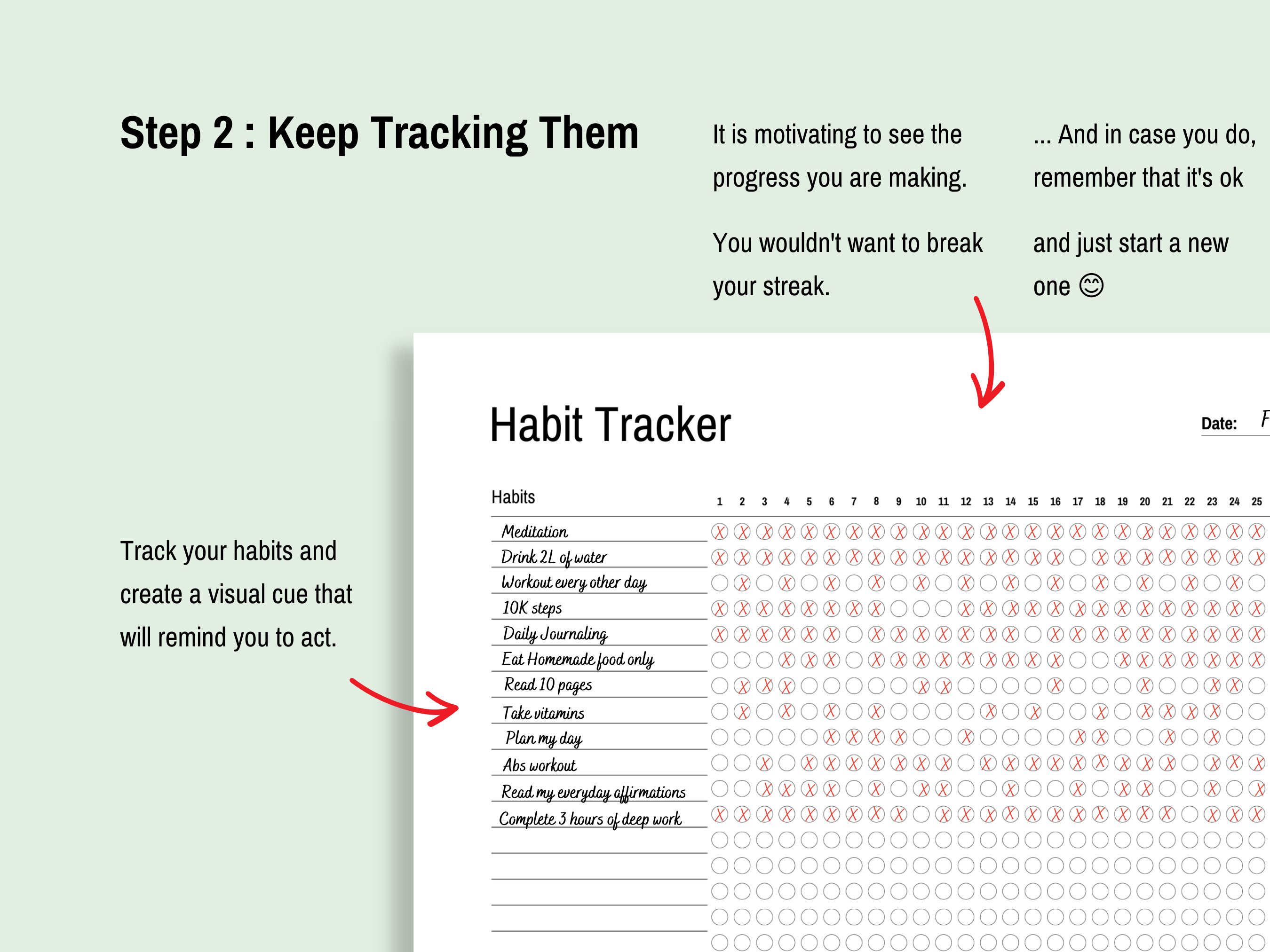 Habit Tracker Set, Monthly Habit Tracker, New Habit Tracker, Portrait ...
