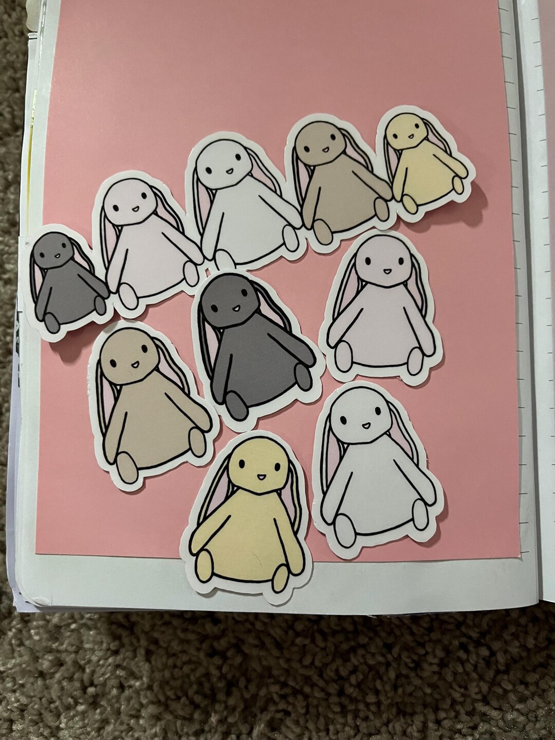 Jellycat Bashful Bunny Sticker Pack - Etsy