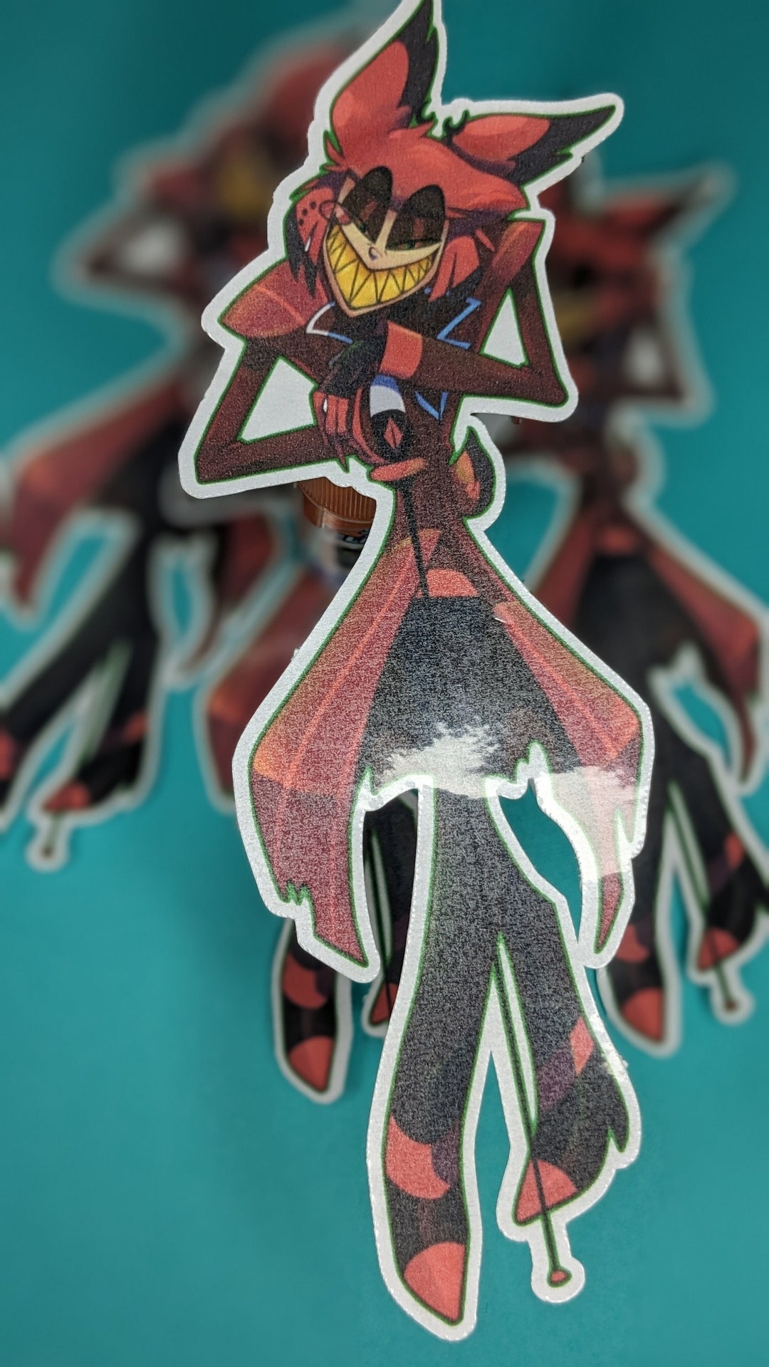 Alastor LAMINATED 2x6in Sticker Hazbin Hotel Two Wide by Six Inches ...