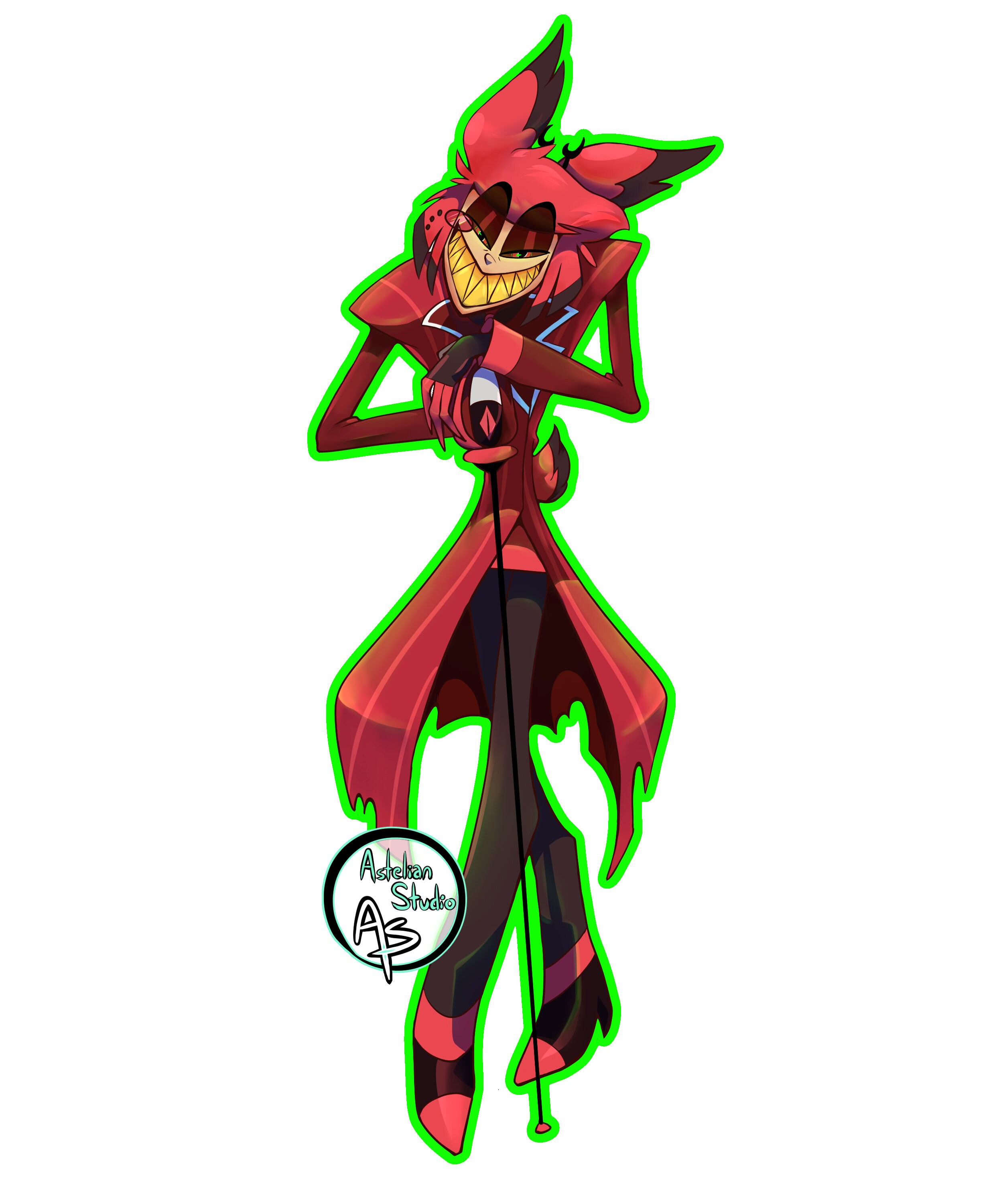 Hazbin Hotel Alastor 2x6in Matte Sticker Six Inches Tall by Two Wide ...