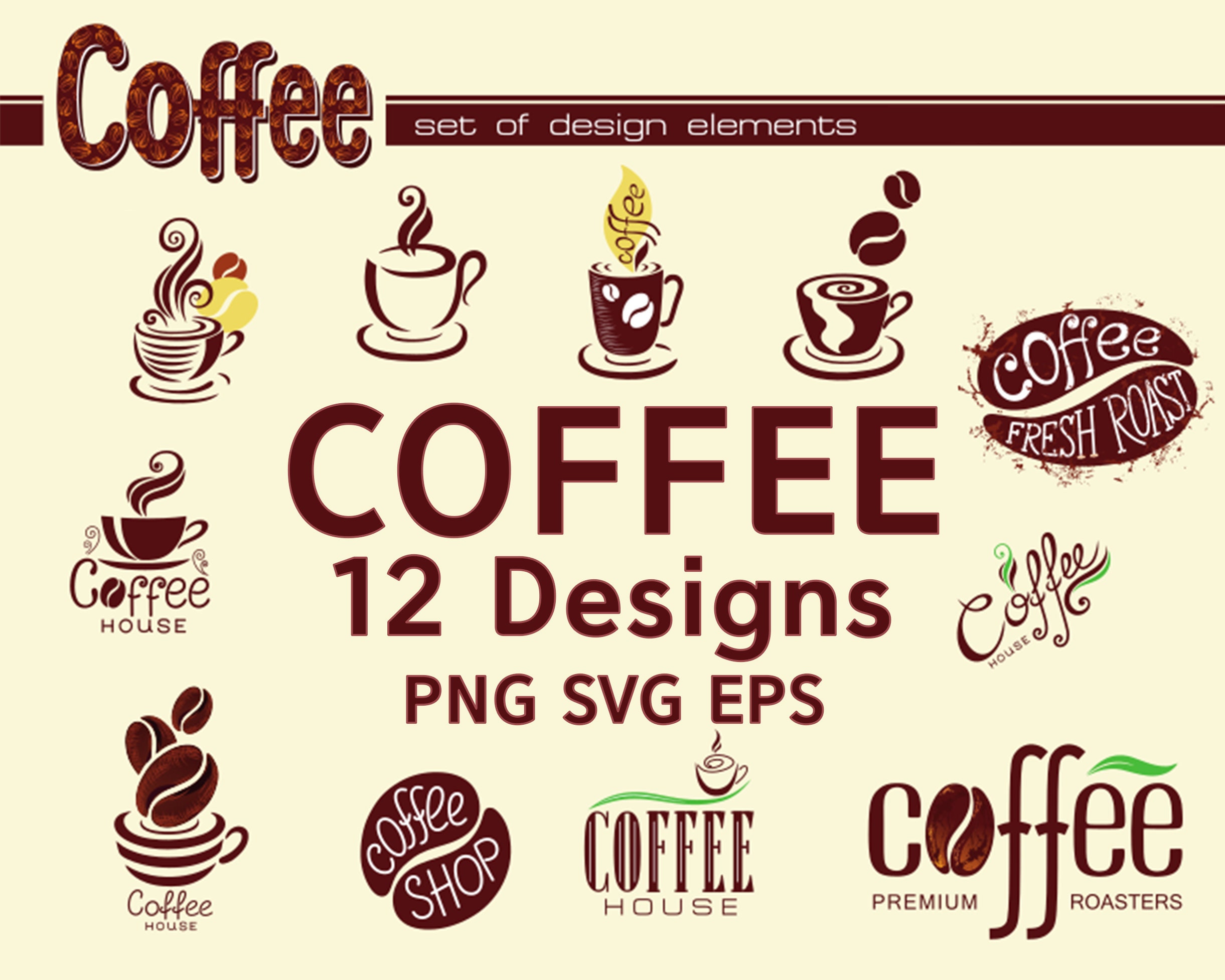 Coffee SVG, Coffee Cup SVG, Coffee Lover (cut File, Iron On, Silhouette ...