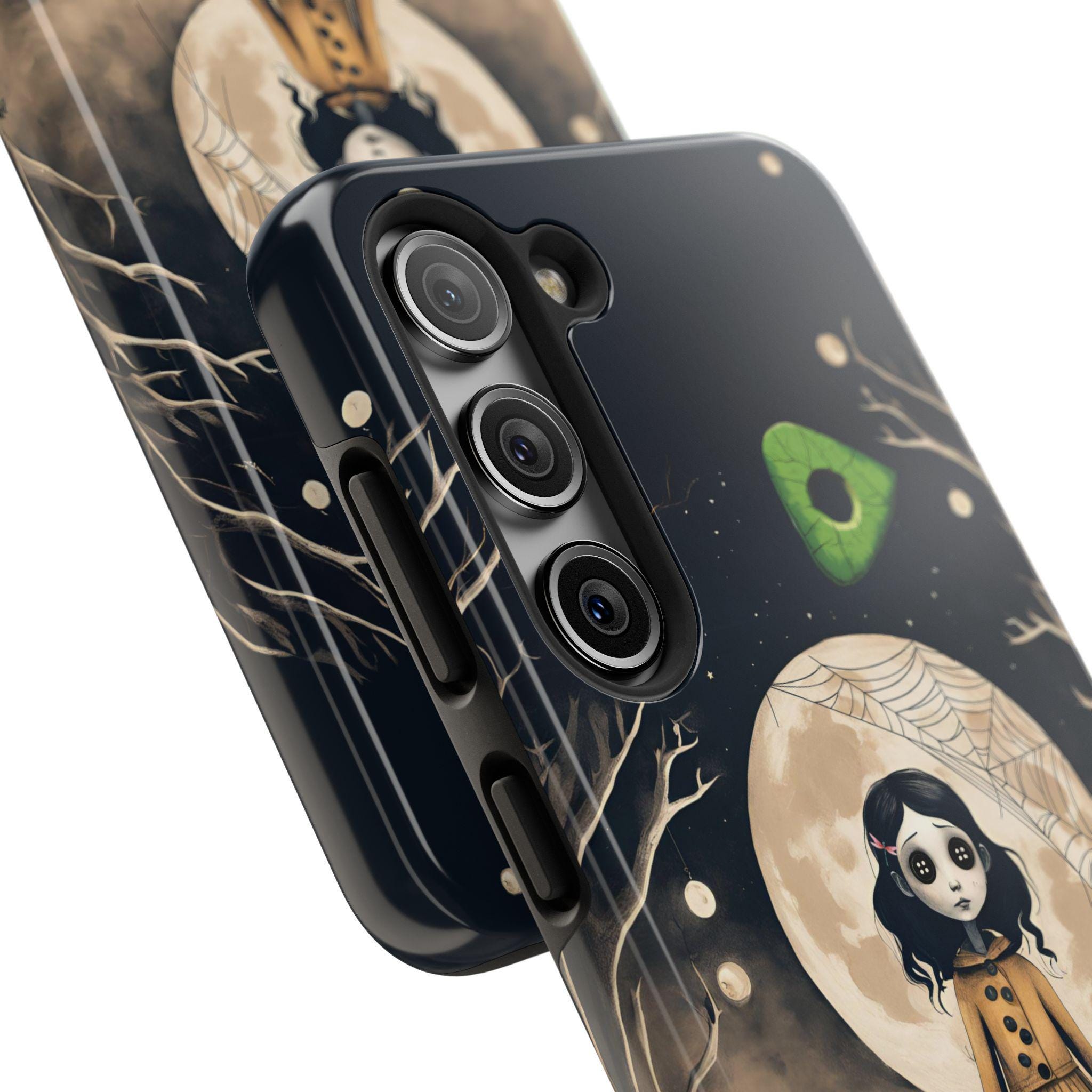 Coraline Phone Case: Spooky Burton-esque Art, Impact Resistant - Etsy
