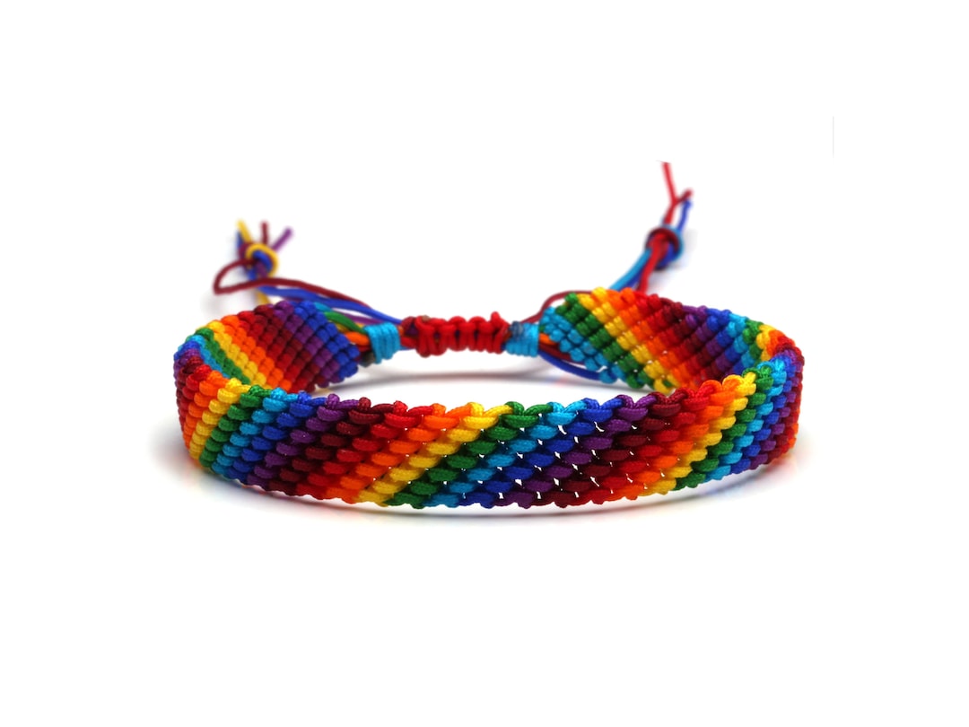Rainbow Friendship Bracelet Pride Parade Apparel Awesome - Etsy