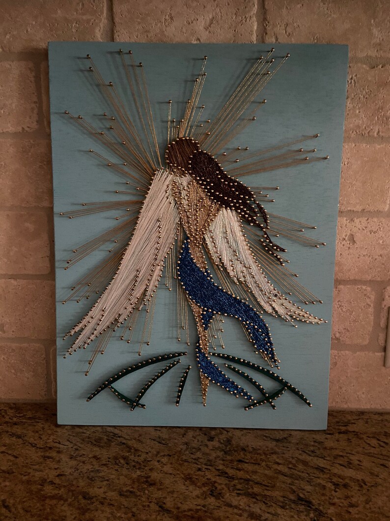 Two Angels Floating Above the Earth. String Art. - Etsy