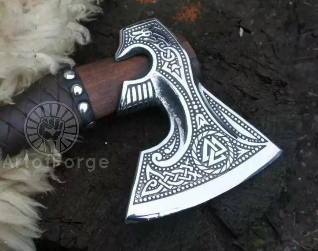 Personalized VIKING Axe Hand Forged Carbon Steel Real Battle - Etsy