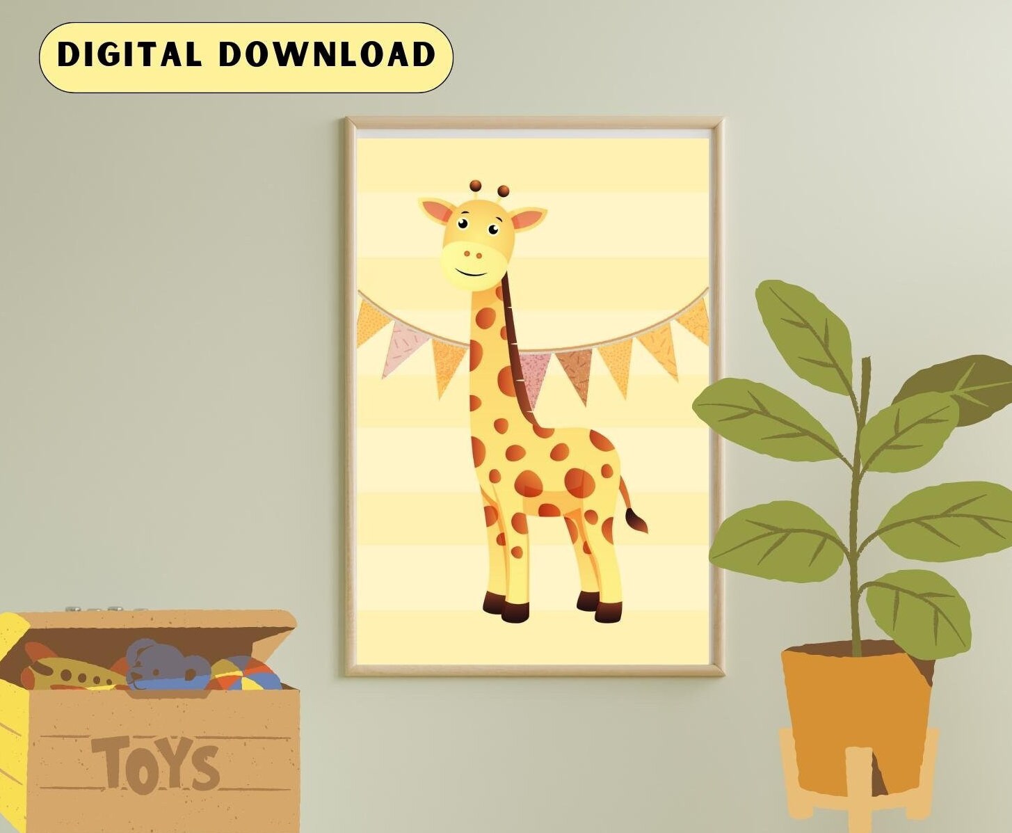 Nursery Wall Art Baby Giraffe Nursery Wall Art Baby Room - Etsy