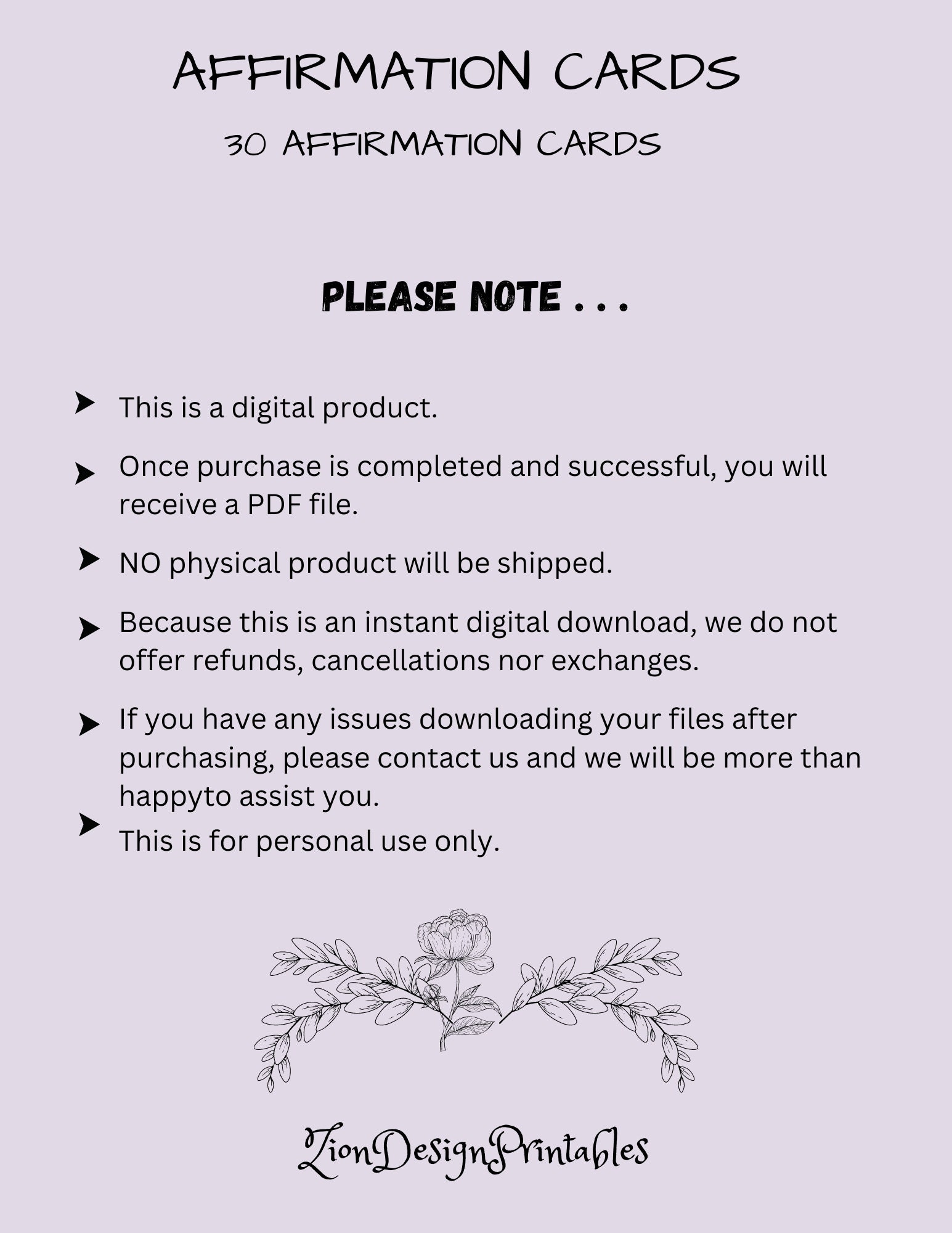 Set of 5 Affirmation Stock Cards, Affirmation Cards, Inspirational ...