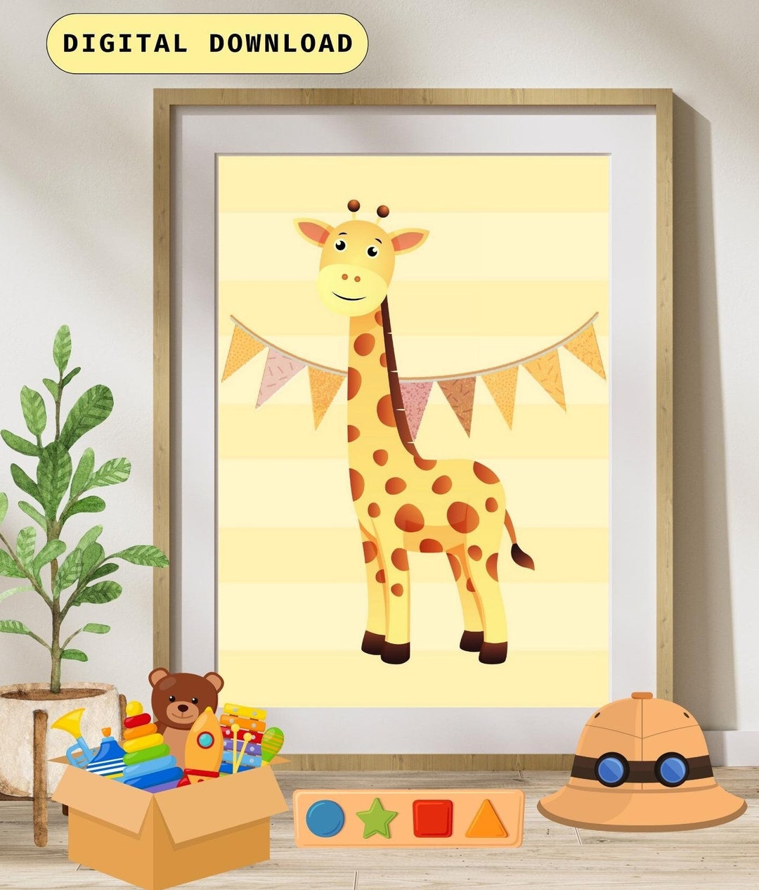 Nursery Wall Art, Baby Giraffe Nursery Wall Art, Baby Room Decor ...