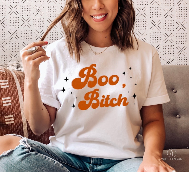 Boo Bitch PNG, Boo SVG, Funny Trendy Halloween Cricut Design, Retro ...