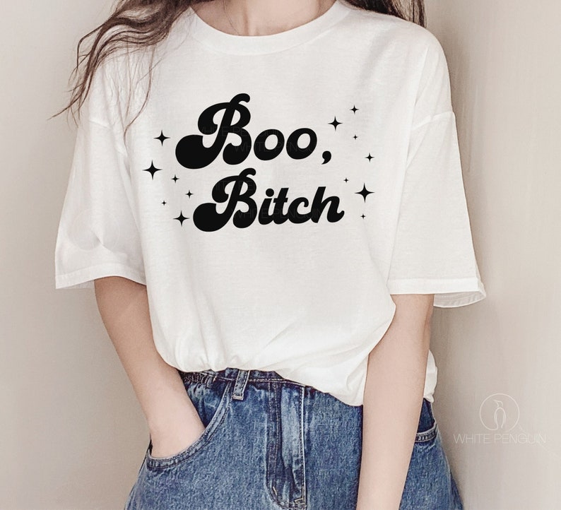 Boo Bitch PNG, Boo SVG, Funny Trendy Halloween Cricut Design, Retro ...