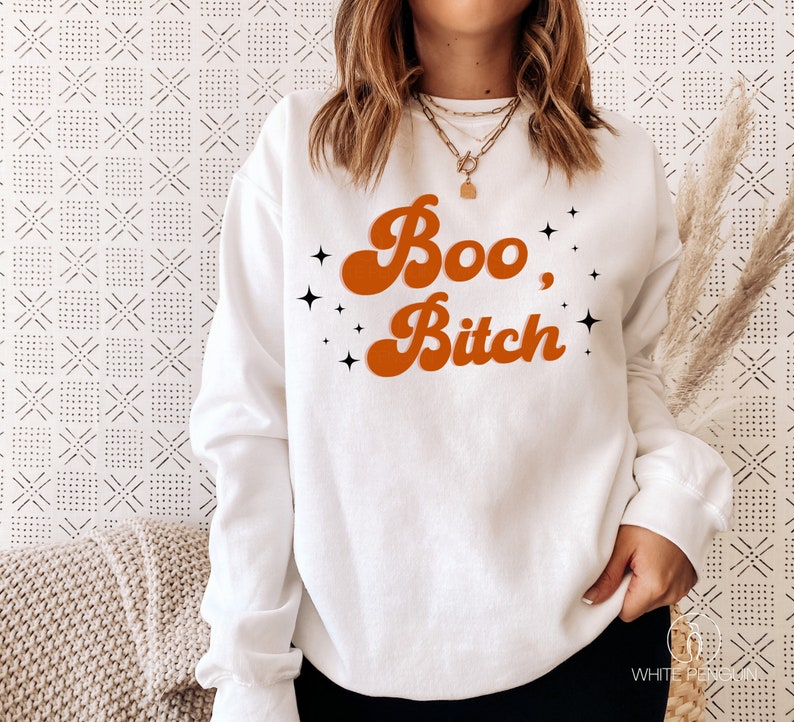 Boo Bitch PNG, Boo SVG, Funny Trendy Halloween Cricut Design, Retro ...