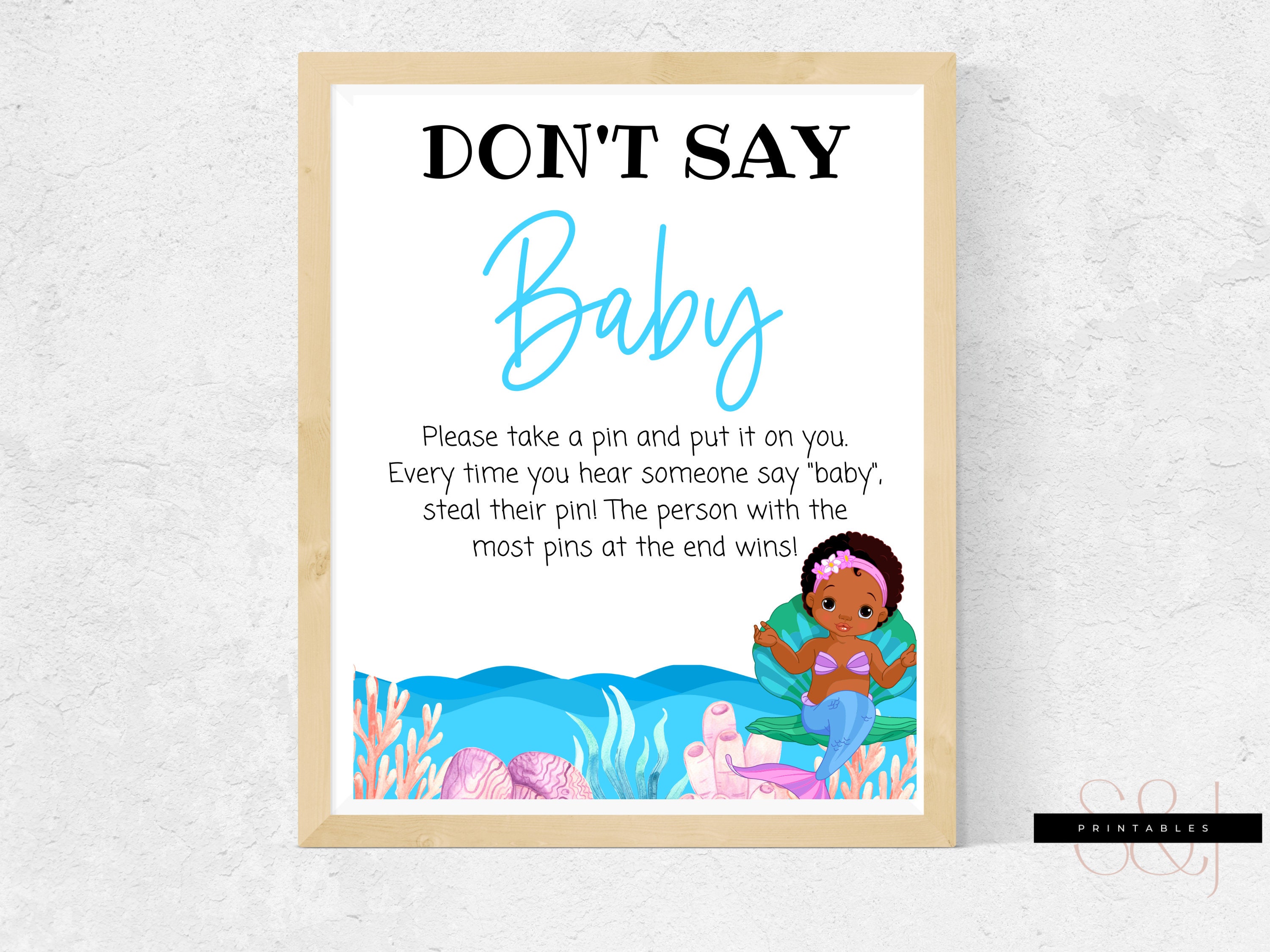 Under the Sea Baby Shower Game Bundle, Mermaid Baby Shower Games ...