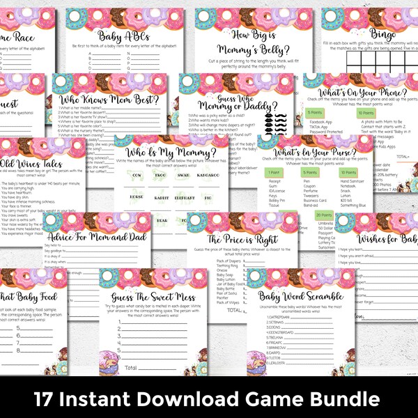 Baby Sprinkle Game Bundle - Etsy