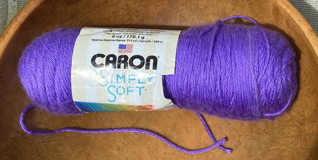 Caron Simply Soft Grape Used - Etsy