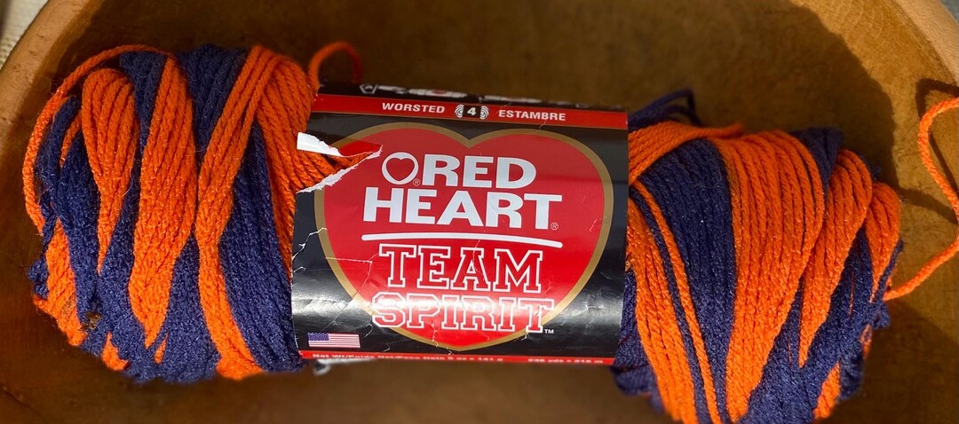 Red Heart Team Spirit Orange & Navy - Etsy
