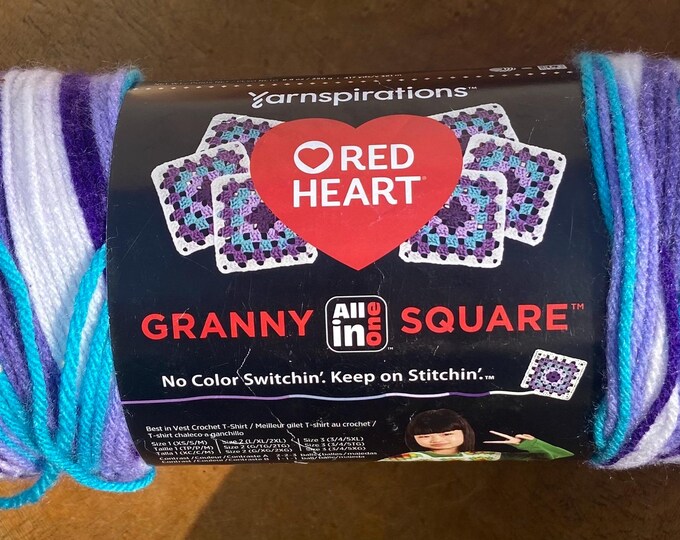 Red Heart Granny Square - Etsy