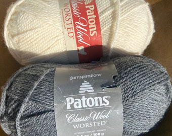 Patons Wool Yarn: 16 Colors Patons Classic Wool Worsted. 210 Yards or 3 ...