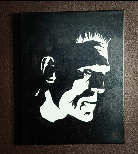 Frankenstein Profiel Stencil Frankenstein With Headphones Spooky Cool