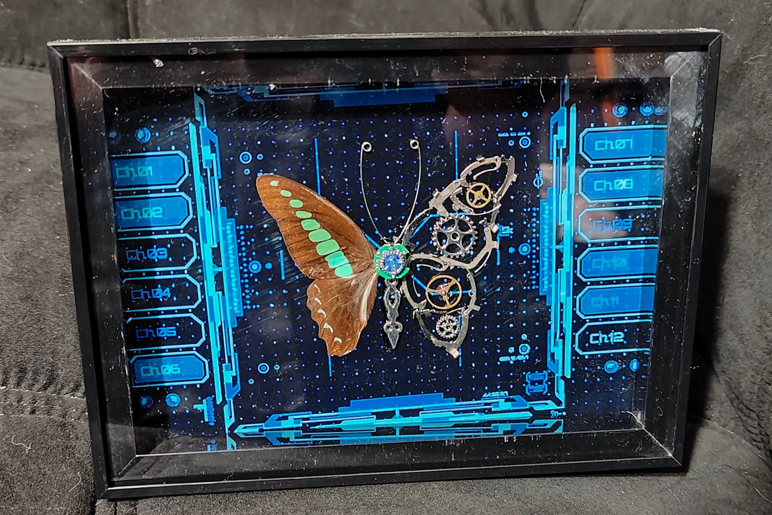 Blue Cyberpunk Butterfly - Etsy