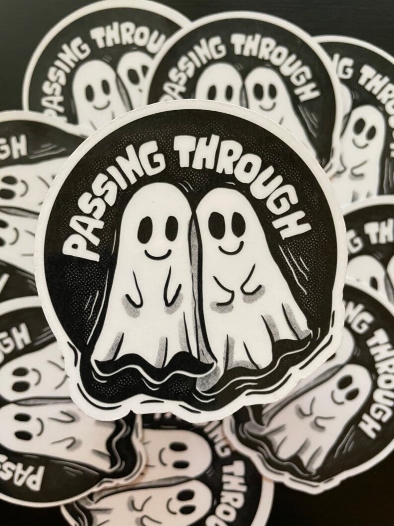 Passing Through Ghost Sticker - Etsy