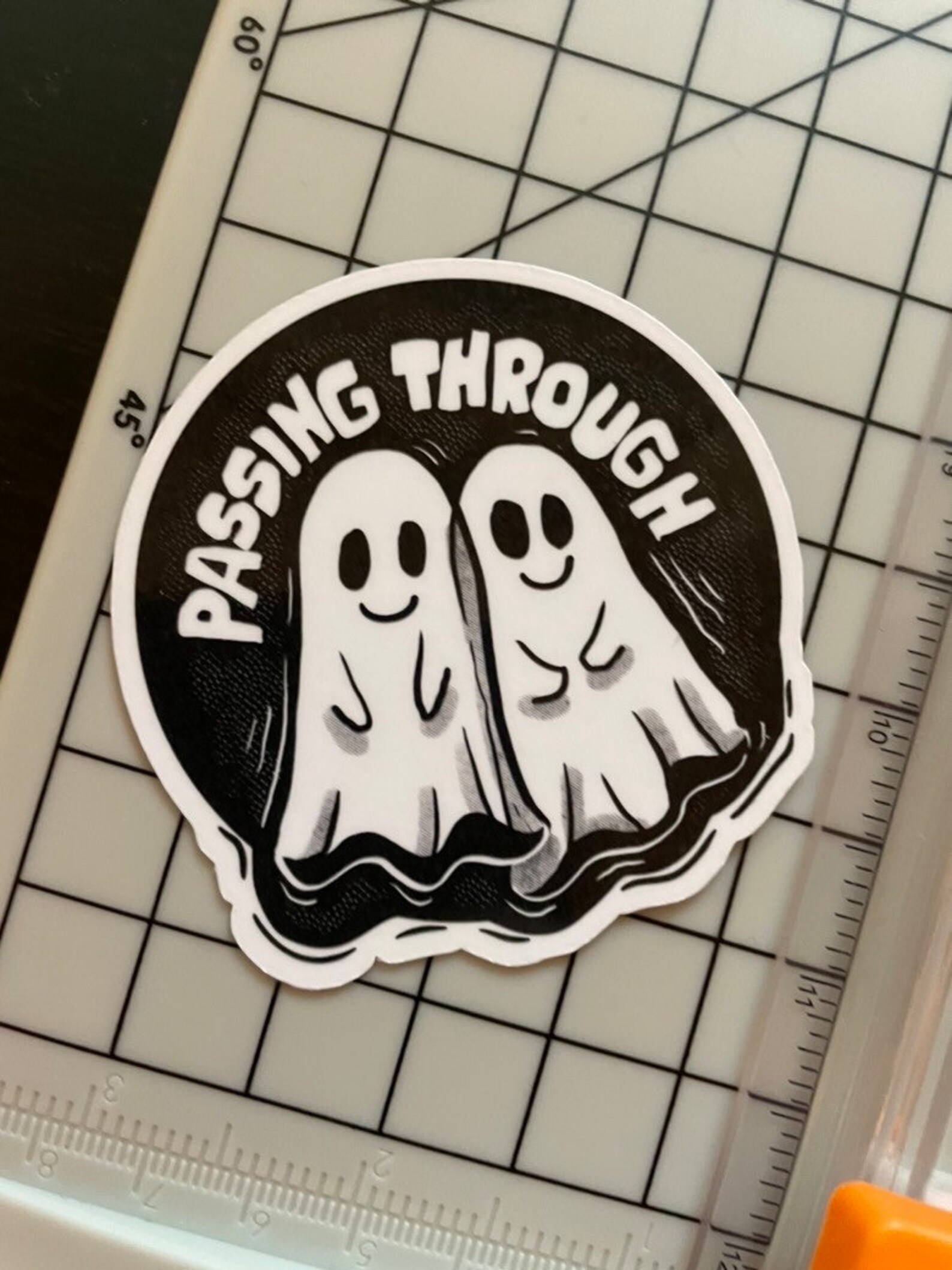 Passing Through Ghost Sticker - Etsy