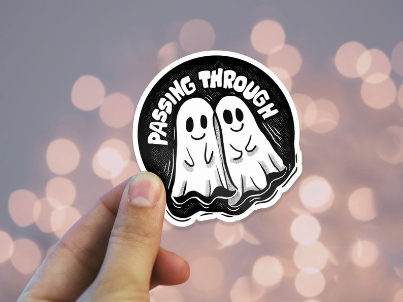 Passing Through Ghost Sticker - Etsy