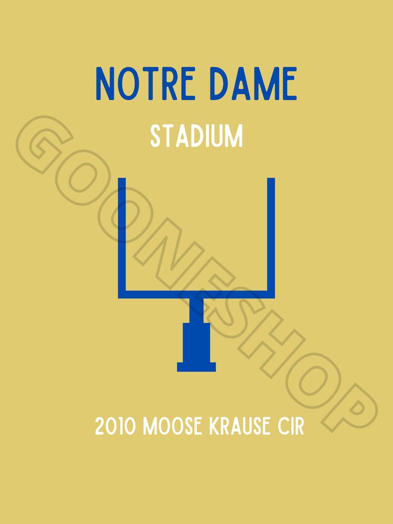 University of Notre Dame Posters - Etsy