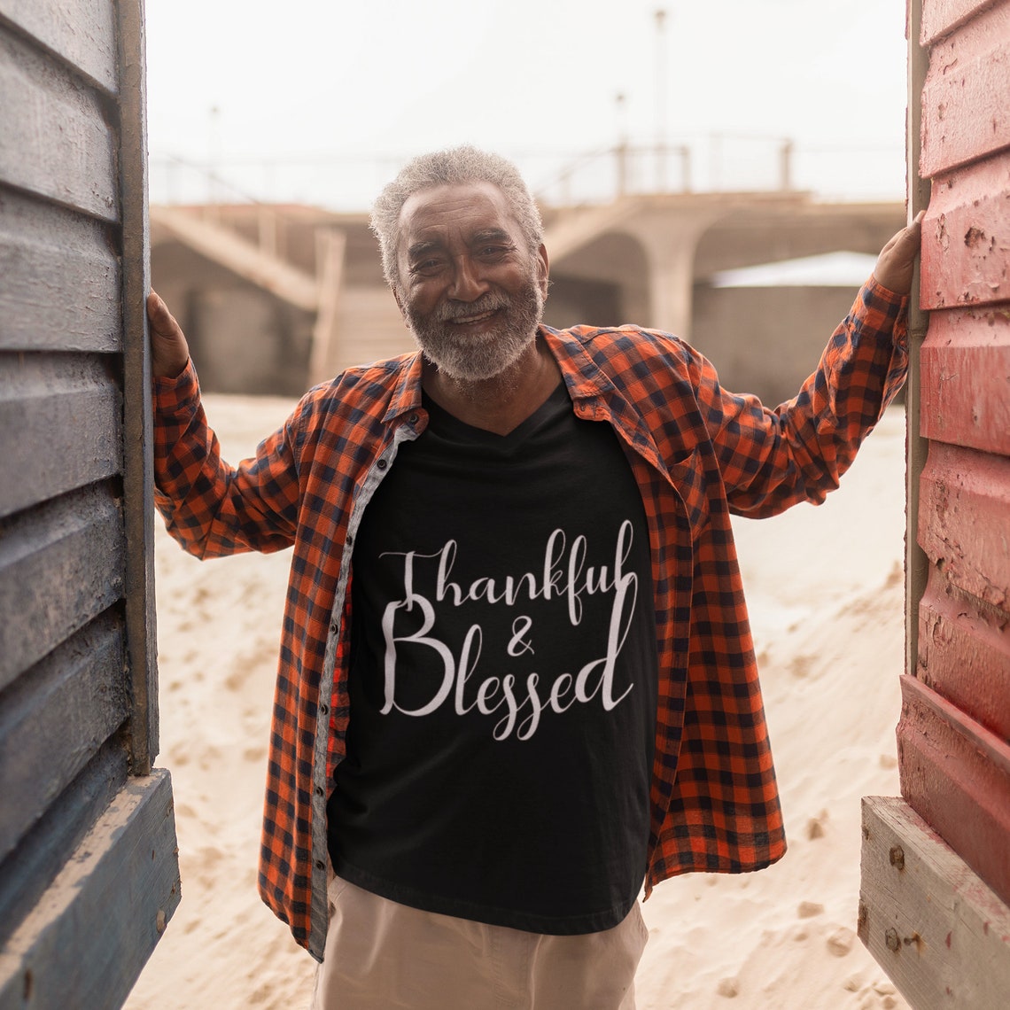 Thankful and Blessed T-shirt, Thankful Tee, Thanksgiving Apparel ...