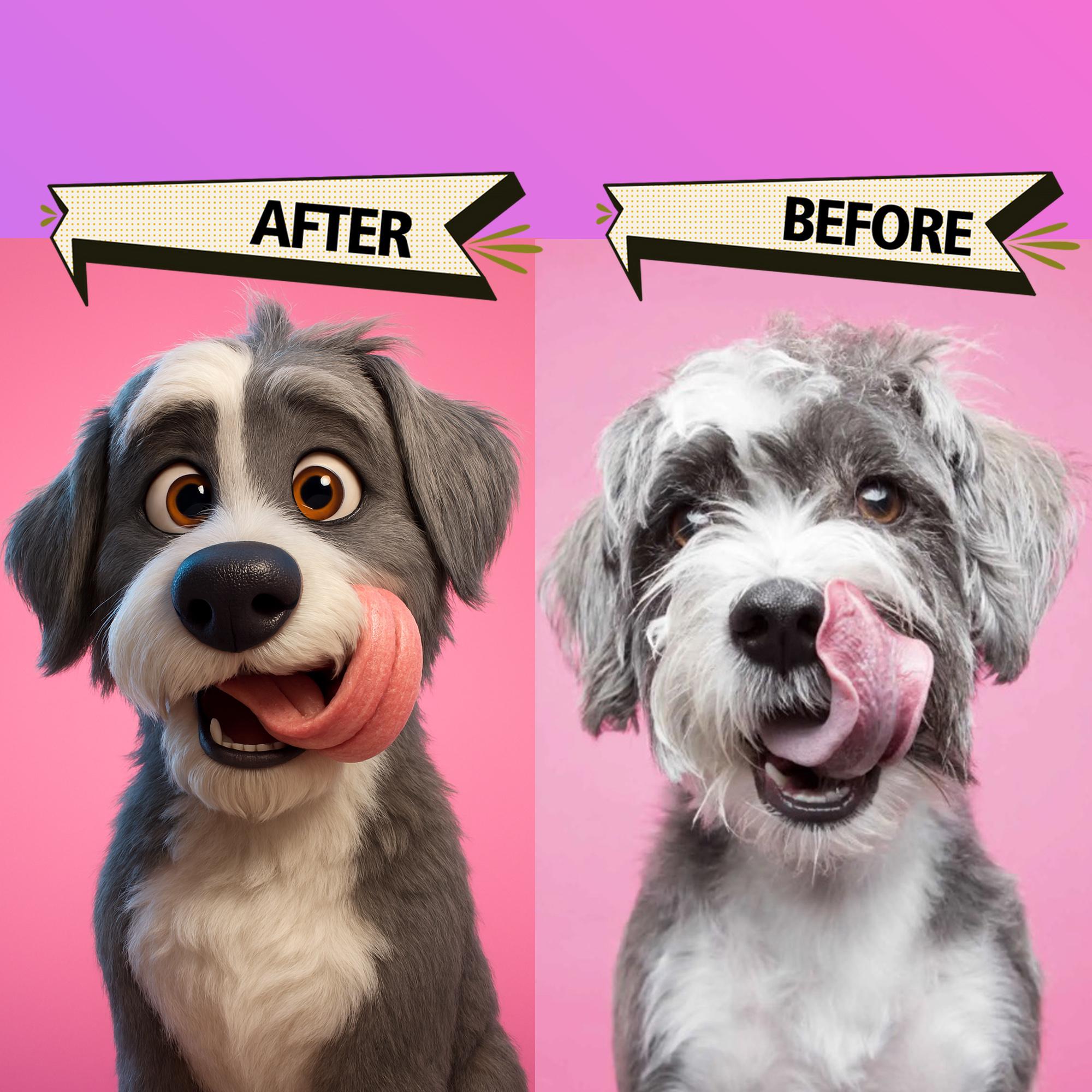 Custom Pixar Style Cartoon Pet Portrait, Framed Print or Digital ...