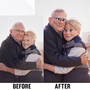Pixar Style Portrait From Photo, Digital or Printed Custom Portrait ...