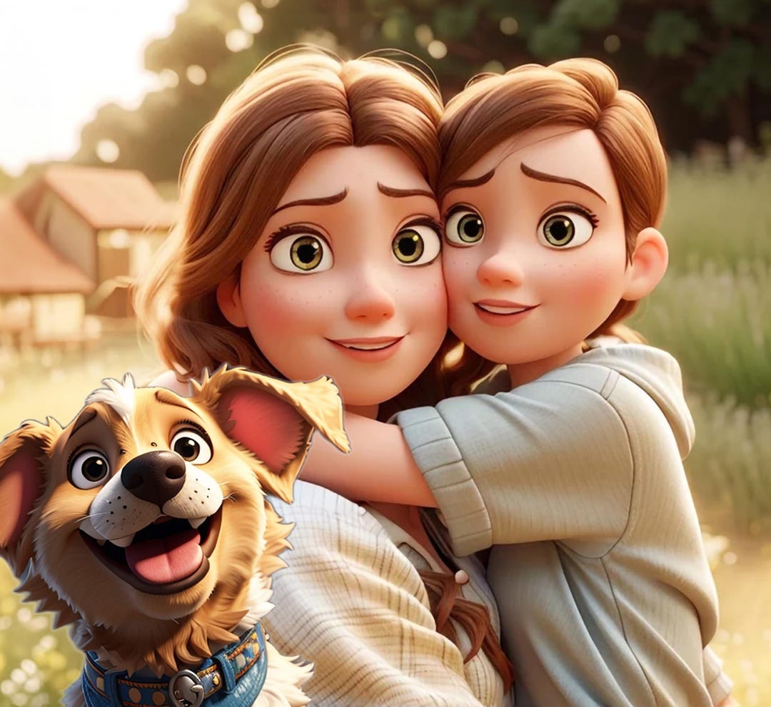 Pixar Style Portrait From Photo, Digital or Printed Custom Portrait ...