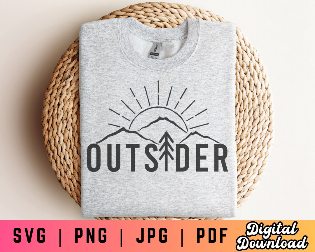 Outsider Svg Png Jpg, Hiking Svg Png, Mountains Svg Png, Nature Svg Png ...