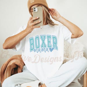 Boxer Mama SVG PNG PDF, Boxer Svg Png, Varsity Svg Png, Boxer Mom Svg ...