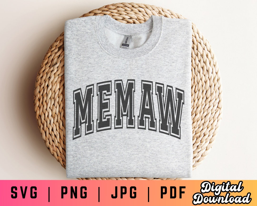 Memaw SVG PNG, Memaw Varsity Svg Png, Memaw Shirt Svg Png, Memaw ...