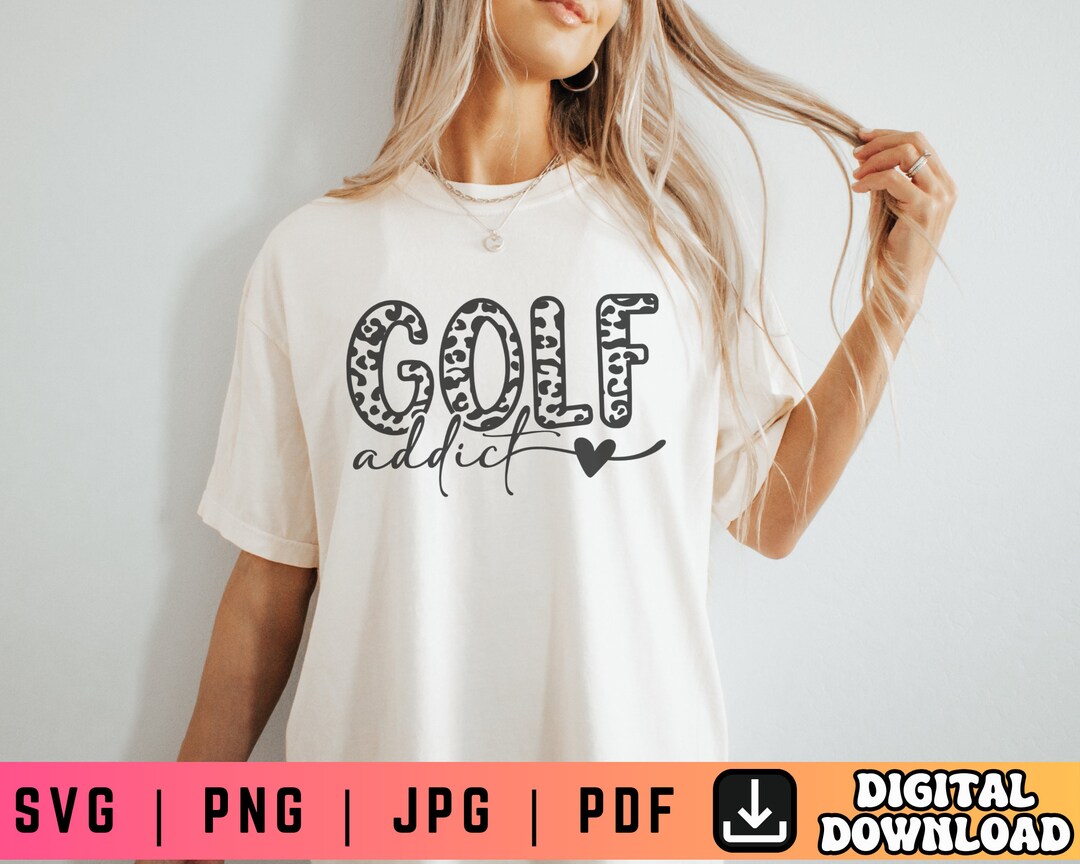 Golf Addict SVG PNG, Cheetah Print Svg Png, Golfing Svg Png, Golf Svg ...