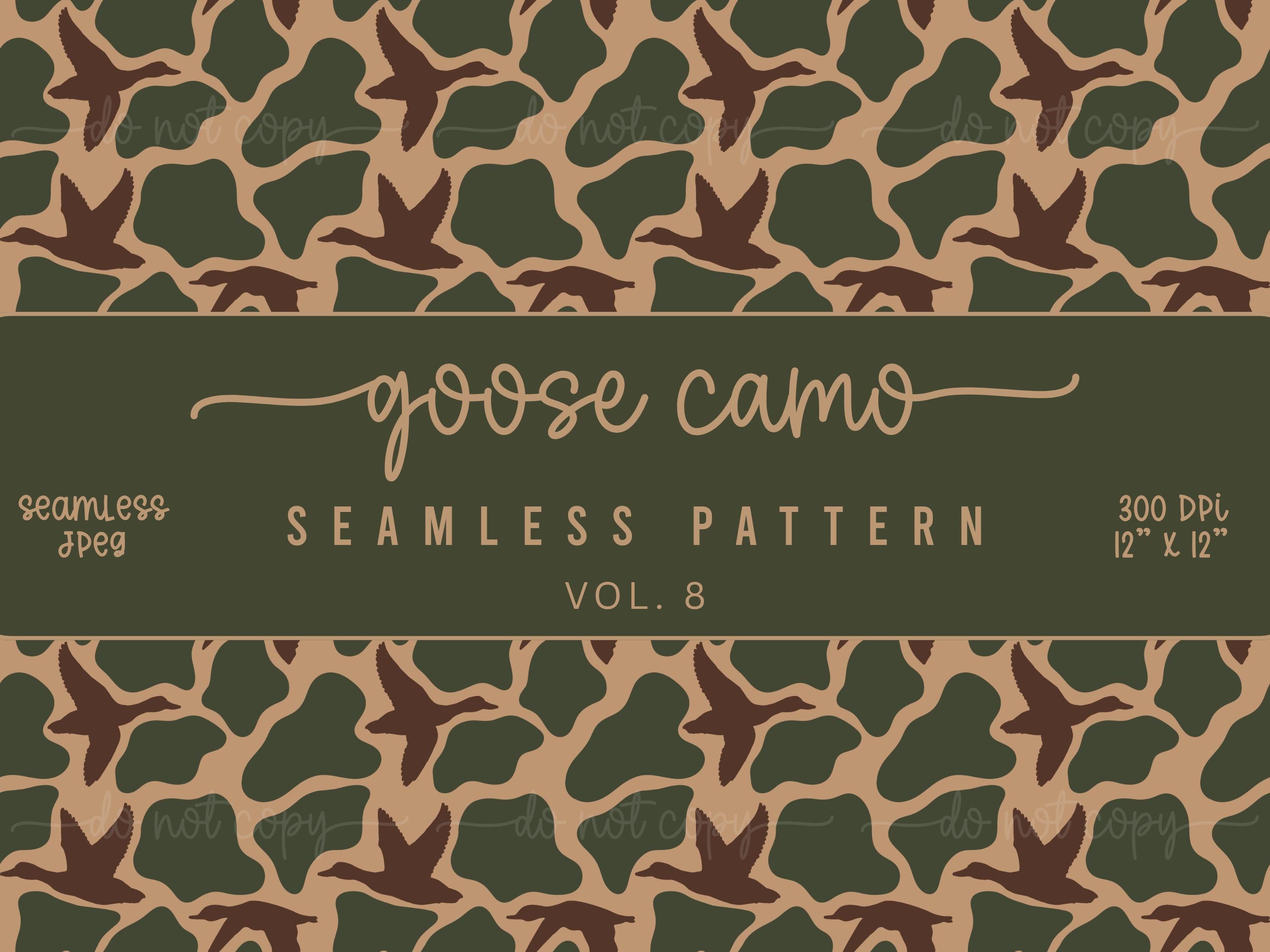Goose Camo Seamless Pattern, Old School Camo, Marsh Camo, Camouflage ...