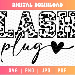 Lash Plug SVG PNG, Cheetah Print Svg Png, Varsity Svg Png, Lash Tech ...