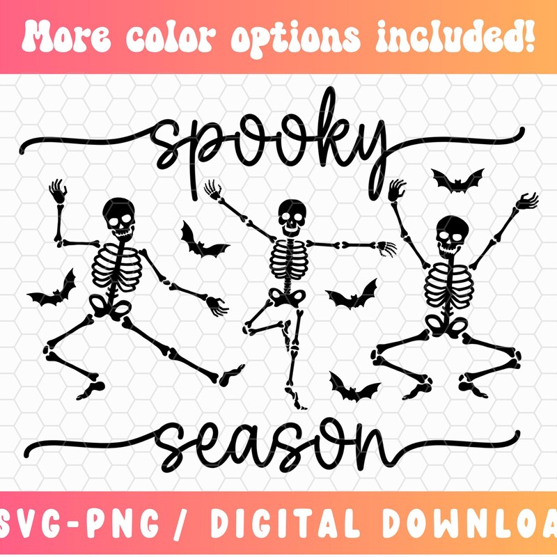 Dancing Skeleton Bats Svg - Etsy